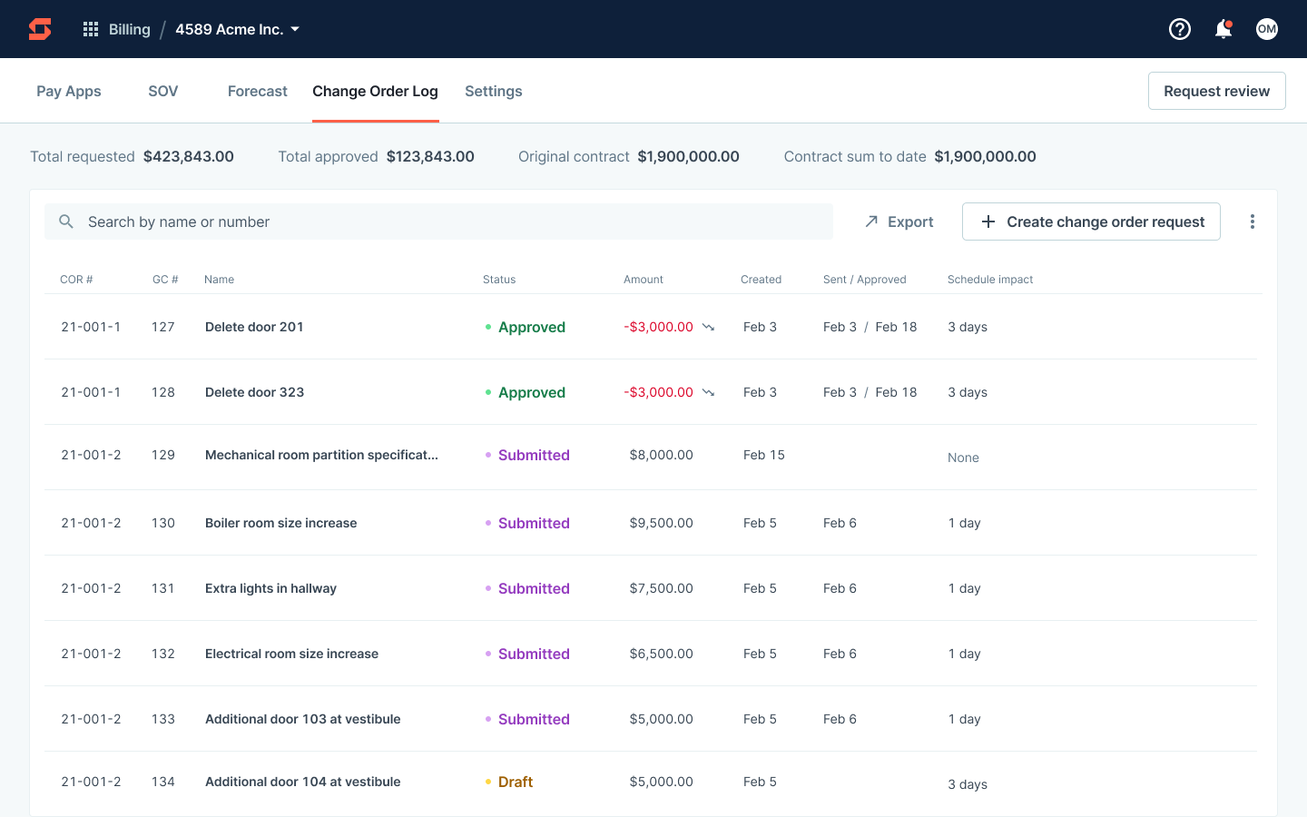 Siteline | Construction Billing Software